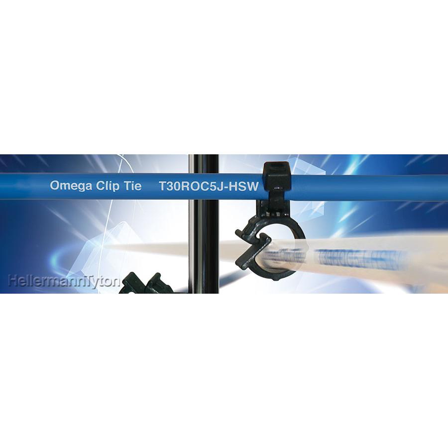 HellermannTyton ヘラマンタイトン T30ROC5J-HSW オメガクリップ付キタイ(100本入)黒 タイトン : 住設と電材の ...