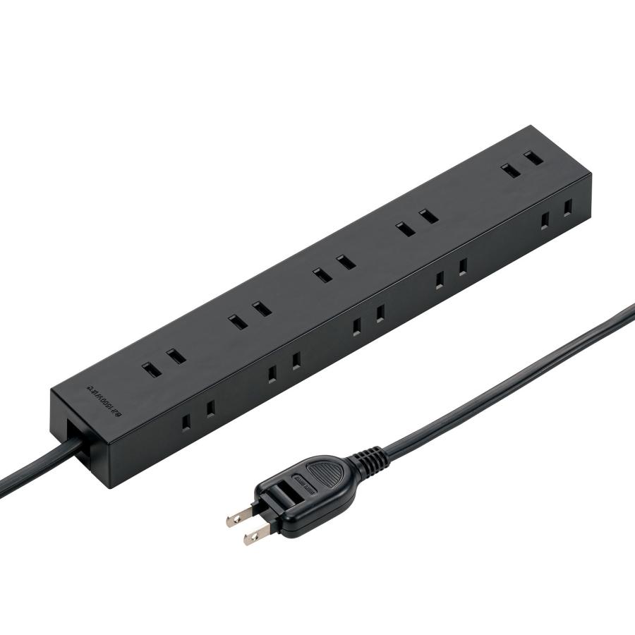 SANWA SUPPLY サンワサプライ TAP-2210-3BK 電源タップ 2P 10個口 強力ネオジムマグネット シャッター付 SANWASUPPLY : 住設と電材の洛電マート ...
