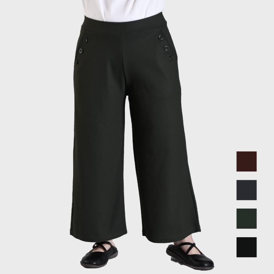 ストレッチワイドパンツ : RAKUHA-ラクハ - 通販 - Yahoo!ショッピング