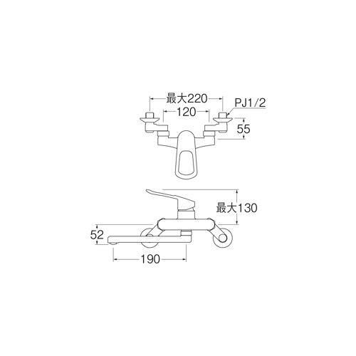 三栄水栓 SANEI K17CE-13 シングル混合栓 キッチン用 :k17ce-13:住設と電材の洛電マート plus - 通販 - Yahoo!ショッピング
