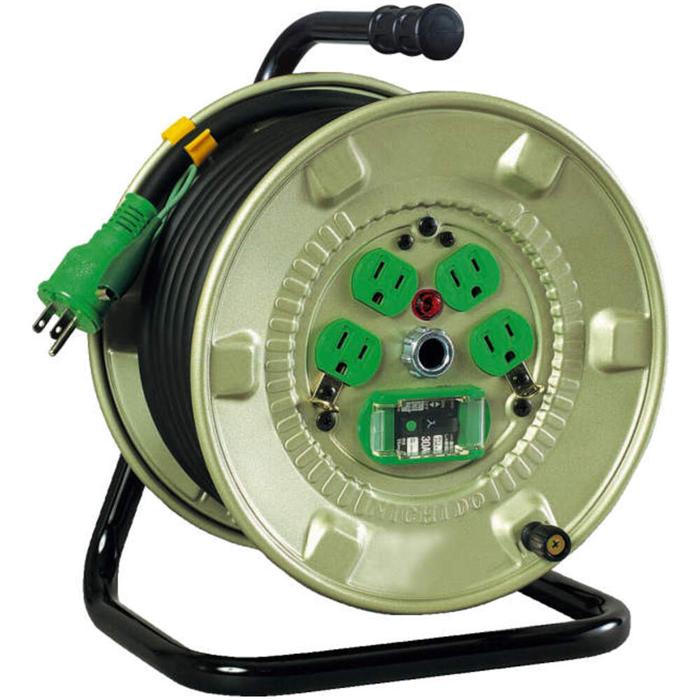 日動工業 NNP-EB24 電工ドラム 100V 屋内型 漏電保護専用ブレーカー付 20m アース・ELB付 NICHIDO : 住設と電材の ...