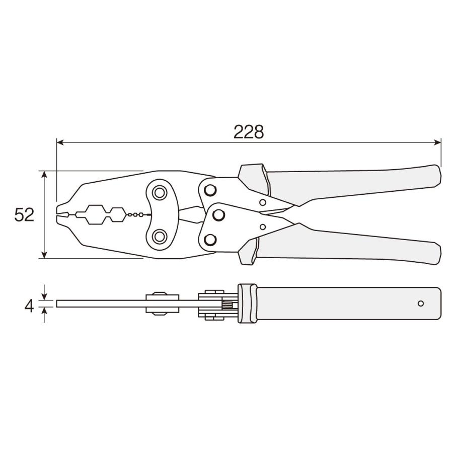 ホーザン HOZAN 圧着工具 P-716 :p-716:住設と電材の洛電マート plus - 通販 - Yahoo!ショッピング