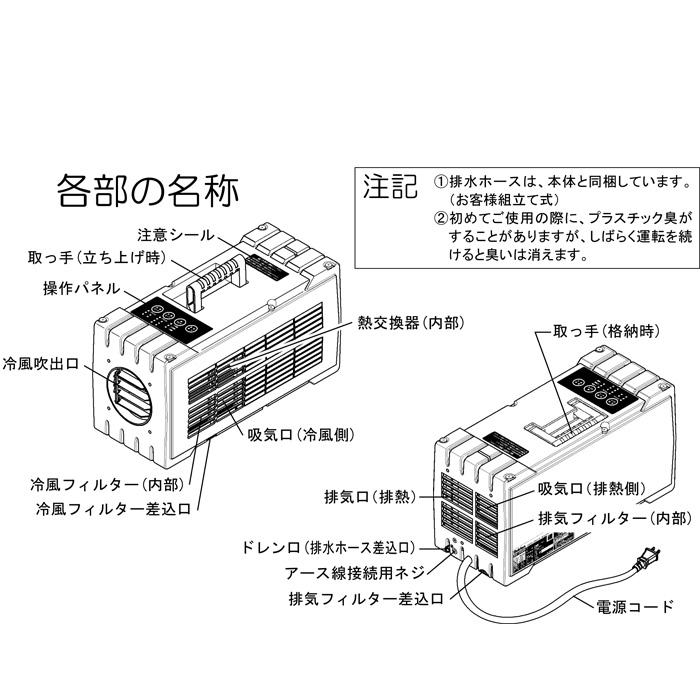 スイデン SS-1SAW-1 超小型スポットエアコン ハンディクーラー 冷風4段階切替 オフタイマー機能搭載 内部循環使用 クーラー 冷房 ホワイト SUIDEN(代引不可) : 住設と電材の ...