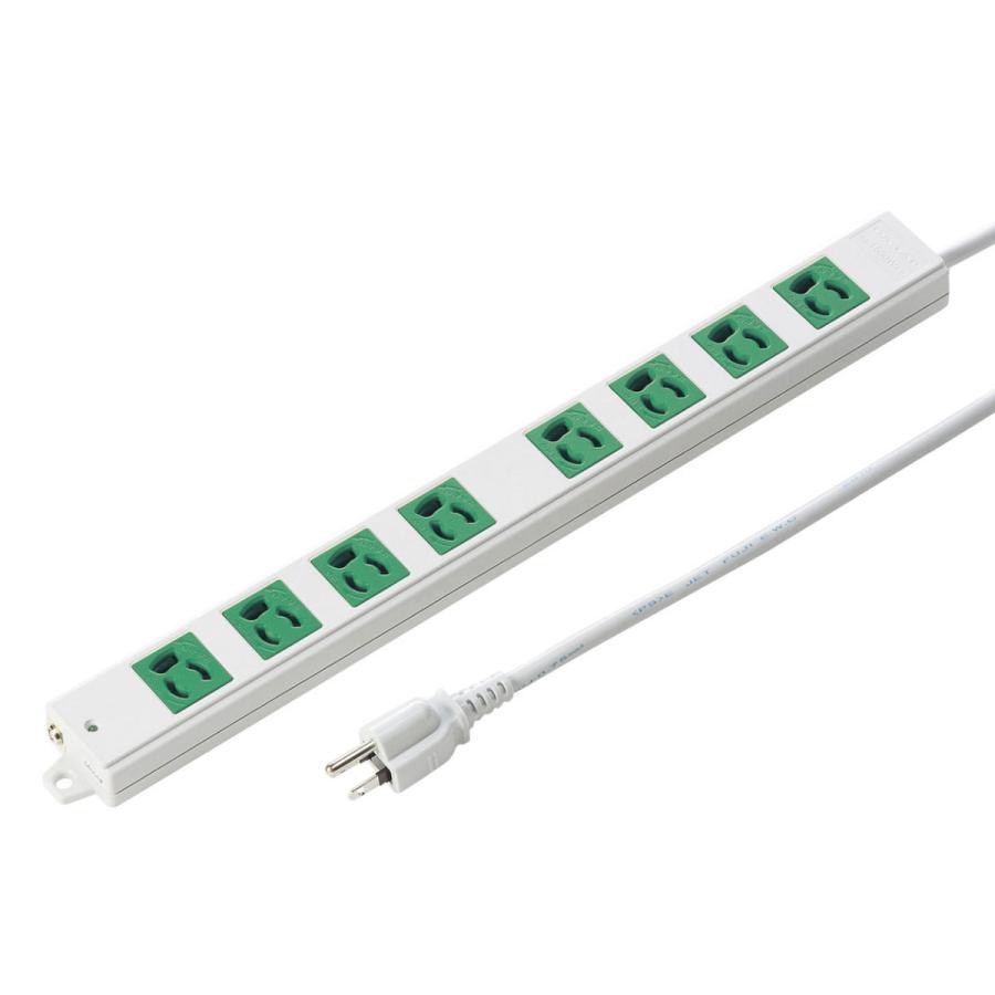 SANWA SUPPLY サンワサプライ TAP-K8-3G 3P、3m、8個口タップ緑色（バックアップ用） 爆買 : 住設と電材の洛電マート plus - 通販 - Yahoo!ショッピング