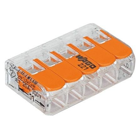 ワゴ WAGO WFR-5 ワンタッチコネクター 5穴用 (25個入) WFR5 : 住設と電材の洛電マート plus - 通販 - Yahoo!ショッピング