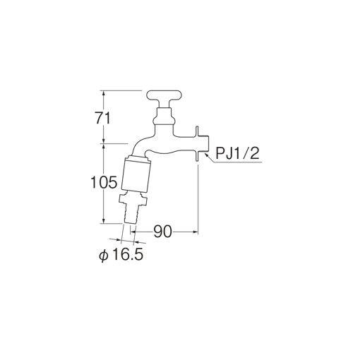 SANEI（水栓金具） 三栄水栓 SANEI Y36VB-13 共用カップリング付横水栓 : 住設と電材の洛電マート plus - 通販 - Yahoo!ショッピング