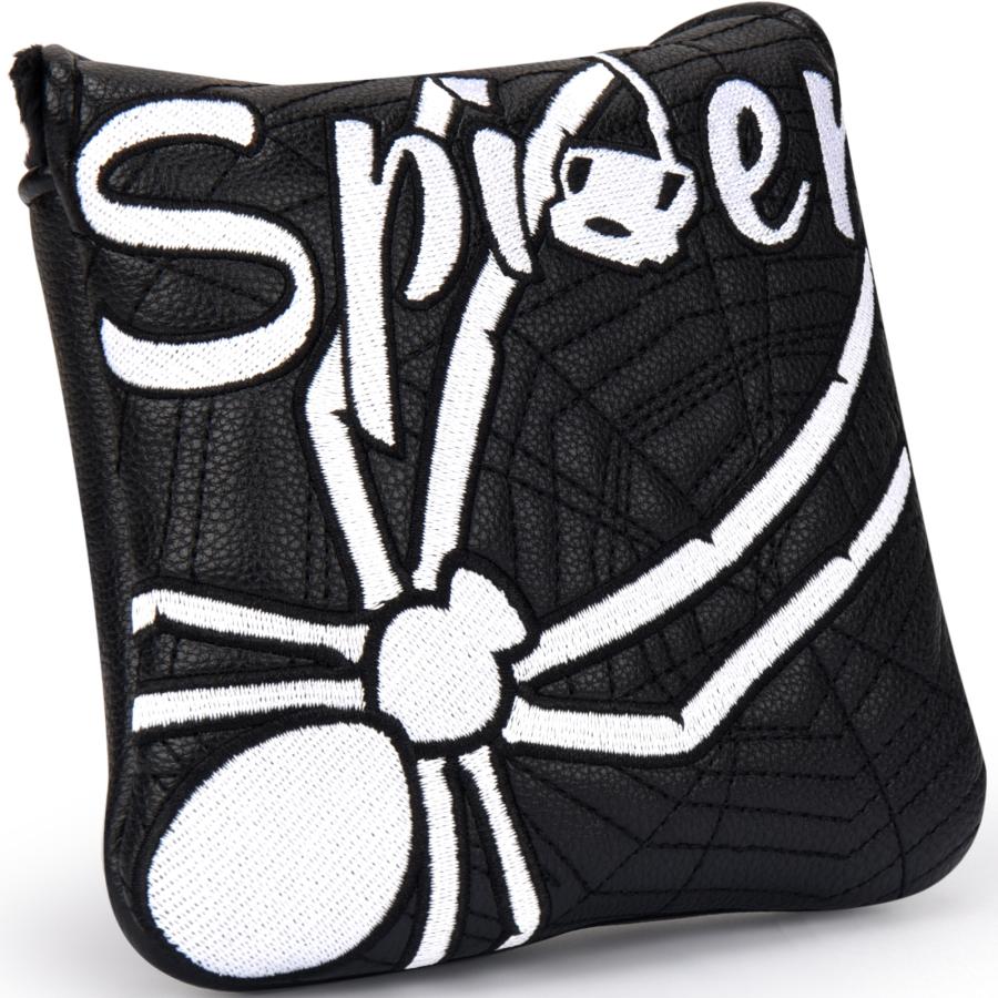 パターカバー マグネット付け 磁石タイプ開閉 マレット用 スパイダーイーエックス（SPIDEREX） 2ボール（2-BALL）に対応 クモ刺繍 ...