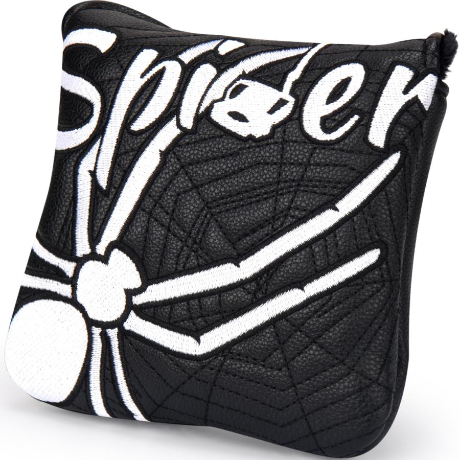 パターカバー マグネット付け 磁石タイプ開閉 マレット用 スパイダーイーエックス（SPIDEREX） 2ボール（2-BALL）に対応 クモ刺繍 ...