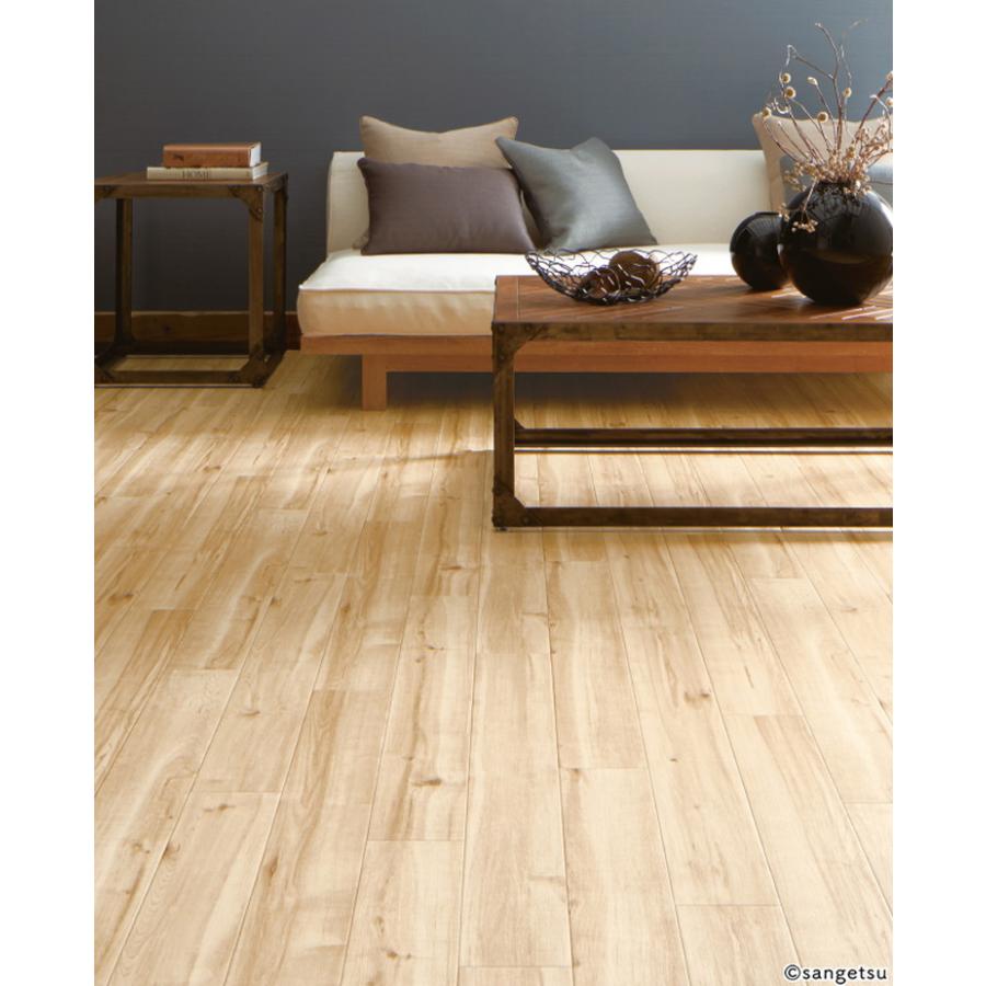 クッションフロア ウッド柄 床のリフォーム用素材 サンゲツ Hフロア 天然木の風合いをリアルに再現 キャラメイプル 幅182cm 1.8mm厚 HM-11030 1m単位 :hm11030:楽 ...