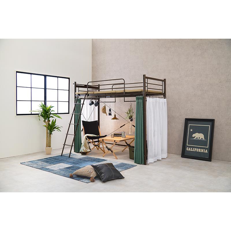 ロフトベッド システムベッド ロフトベット ハンガーラック ワードローブ 階段 ハイベッド ベッド ロフト コンセント棚 メッシュ床 耐荷重100kg : kh-3692 : 楽装屋 - 通販 ...