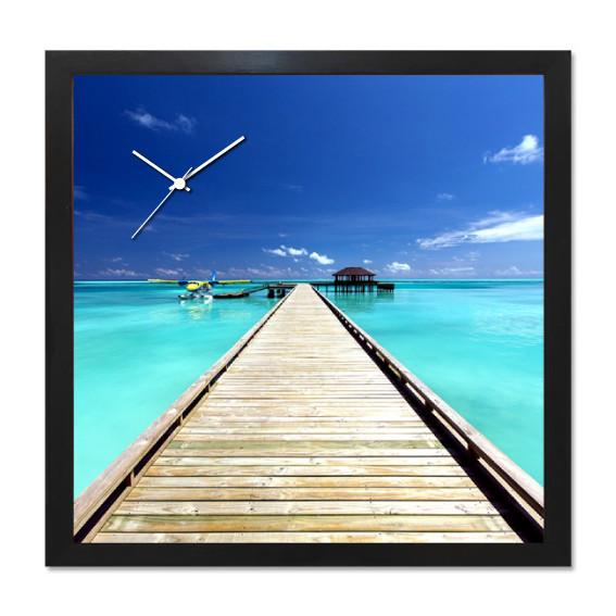 壁掛け時計 掛け時計 時計 壁掛け オシャレ おしゃれ 写真 フォトパネル 風景 情景 BlueBlue : 楽装屋 - 通販 - Yahoo ...