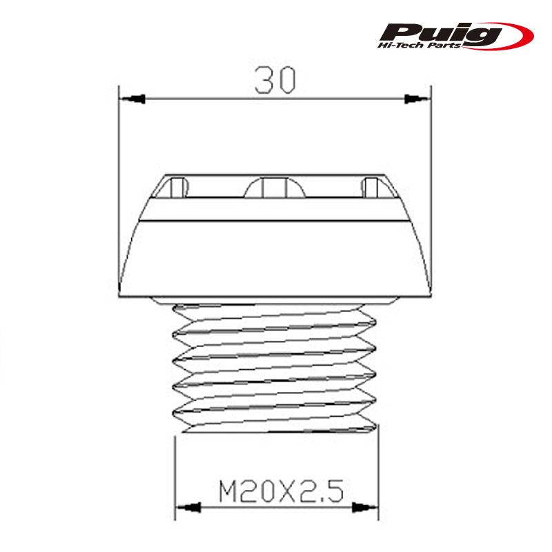 Puig 20347V ENGINE OIL PLUG TRACK [GREEN] M20×P2.5 YAMAHA オイルキャップ トラック ...