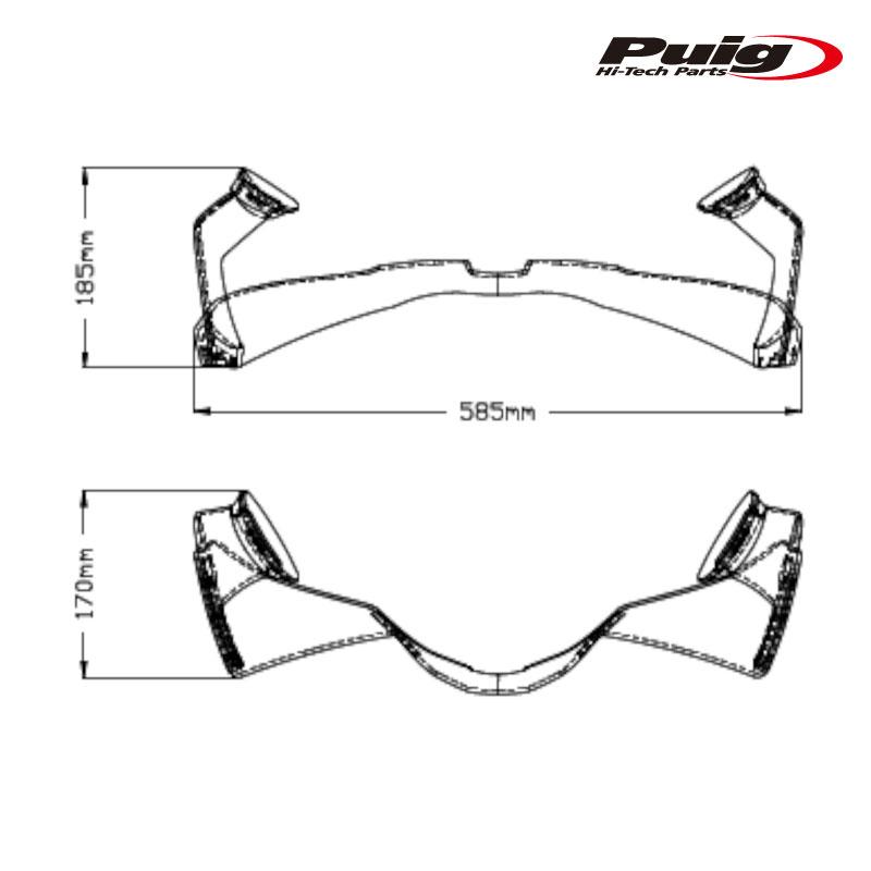 Puig 20508W FRONTAL SPOILER GP [CLEAR] HONDA CBR1000RR-R FIREBLADE/SP ...