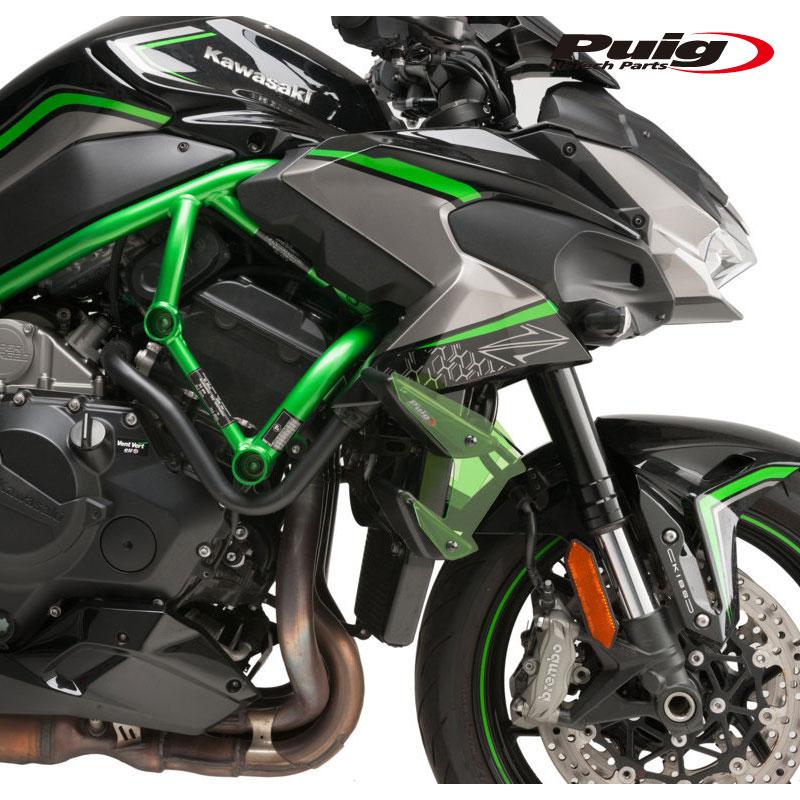 Puig（プーチ） Puig 20832V SIDE SPOILER WINGLET [GREEN] Kawasaki Z H2 (20-24 ...
