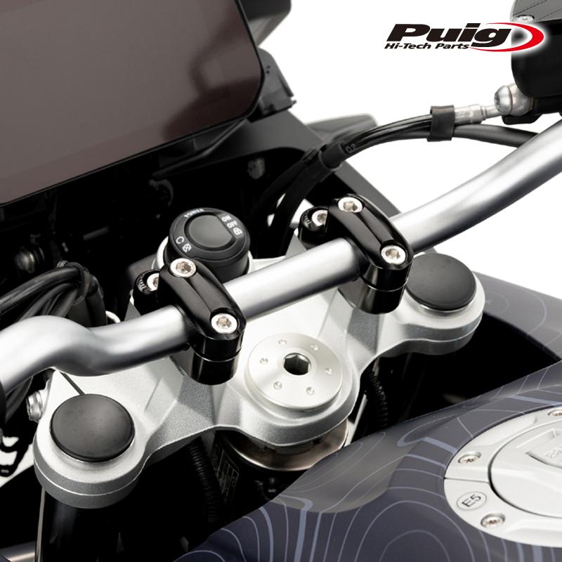 Puig 21811N PULLBACK RISERS [BLACK] UP20mm BACK16mm Φ25mm BMW F750GS(18 ...