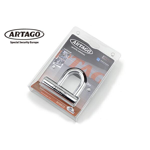 ARTAGO 558C/B アルタゴ #558 特殊鋼材 小型 U字ロック ディスクロック 防犯 鍵 キー3本付 自転車ロック バイクロック ...