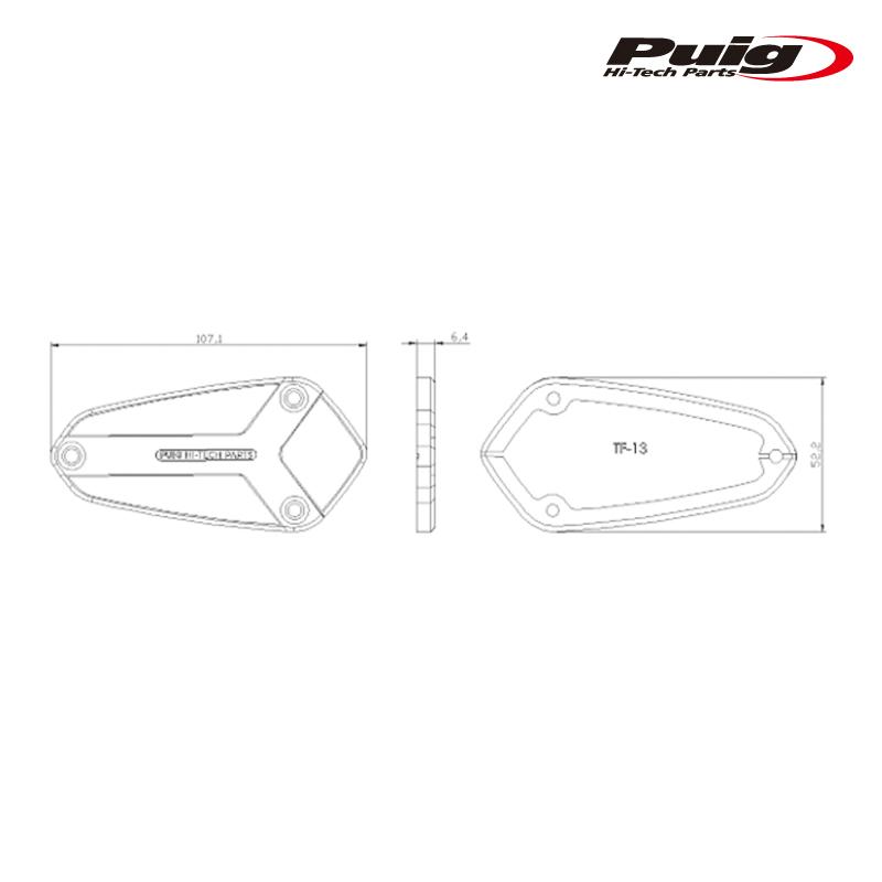 Puig 9277A BRAKE-CLUTCH FLUID TANK CAP フロント 左右共通 [BLUE] リザーバータンクキャップ ...