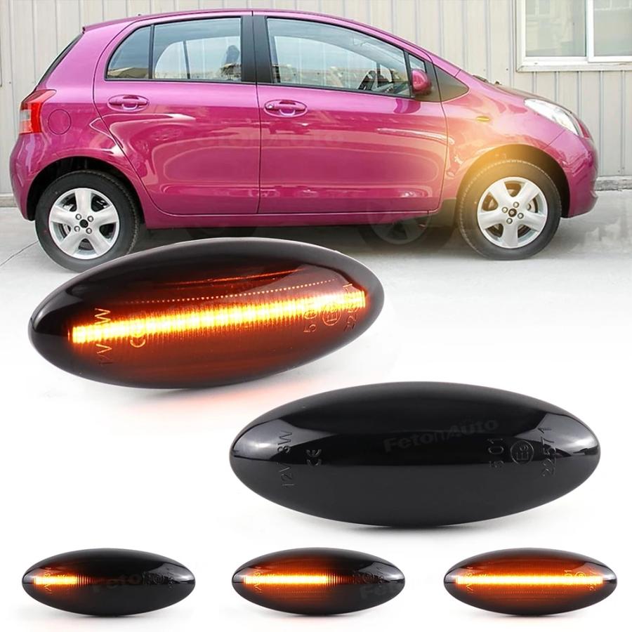 【並行輸入品】 LED サイド マーカー ライト フロント ドライブr ウィンカーs フェンダー ランプ トヨタ ヤリス カローラ オーリス Mk1 E15 RAV4 Mk3 カスタム ...