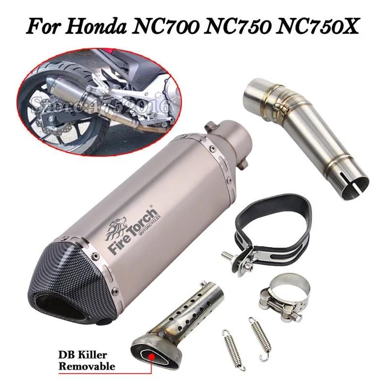 ホンダ NC NC700 NC700S NC700X NC750 NC750X バイク エキゾースト サイレンサー エスケープ Moto マフラー 中間dle パイプ スリップオン : ラマ ...