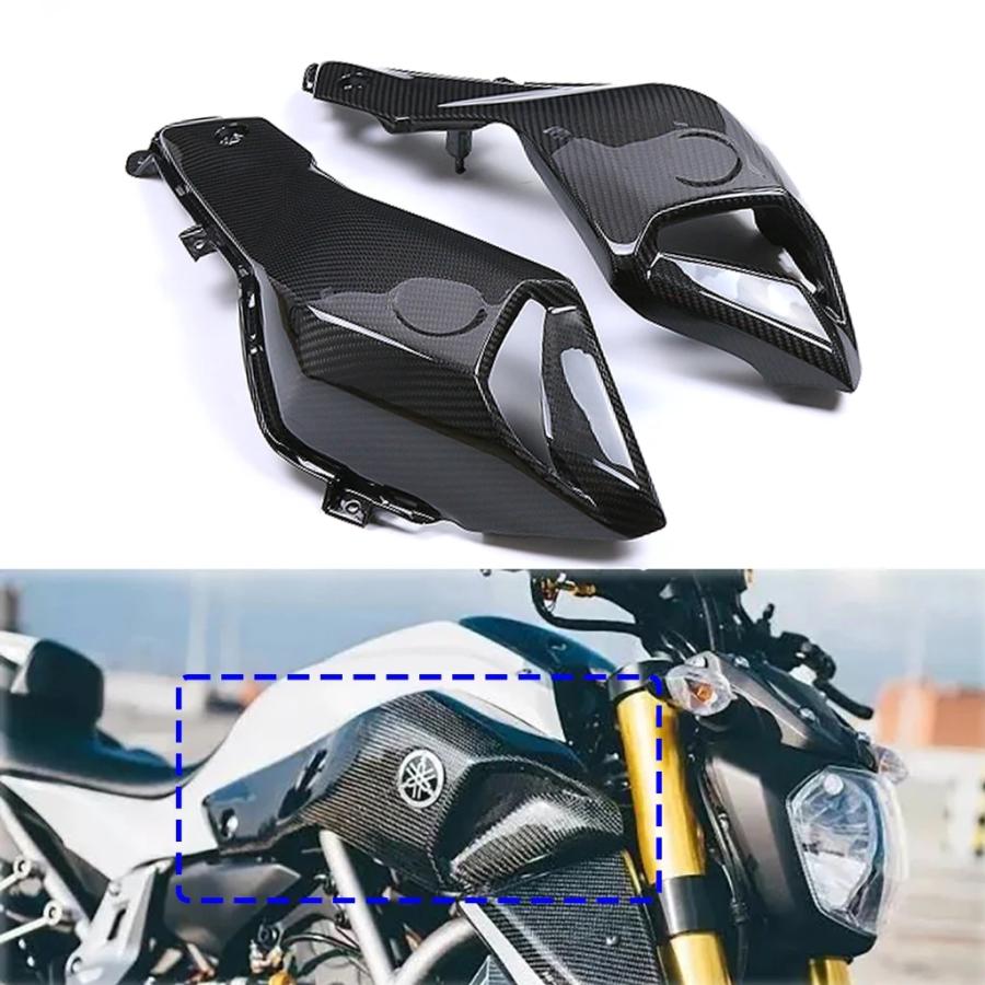 100% 3k Carbon Fiber Upper Side Air Intake Panel Frame Cover Protection ...