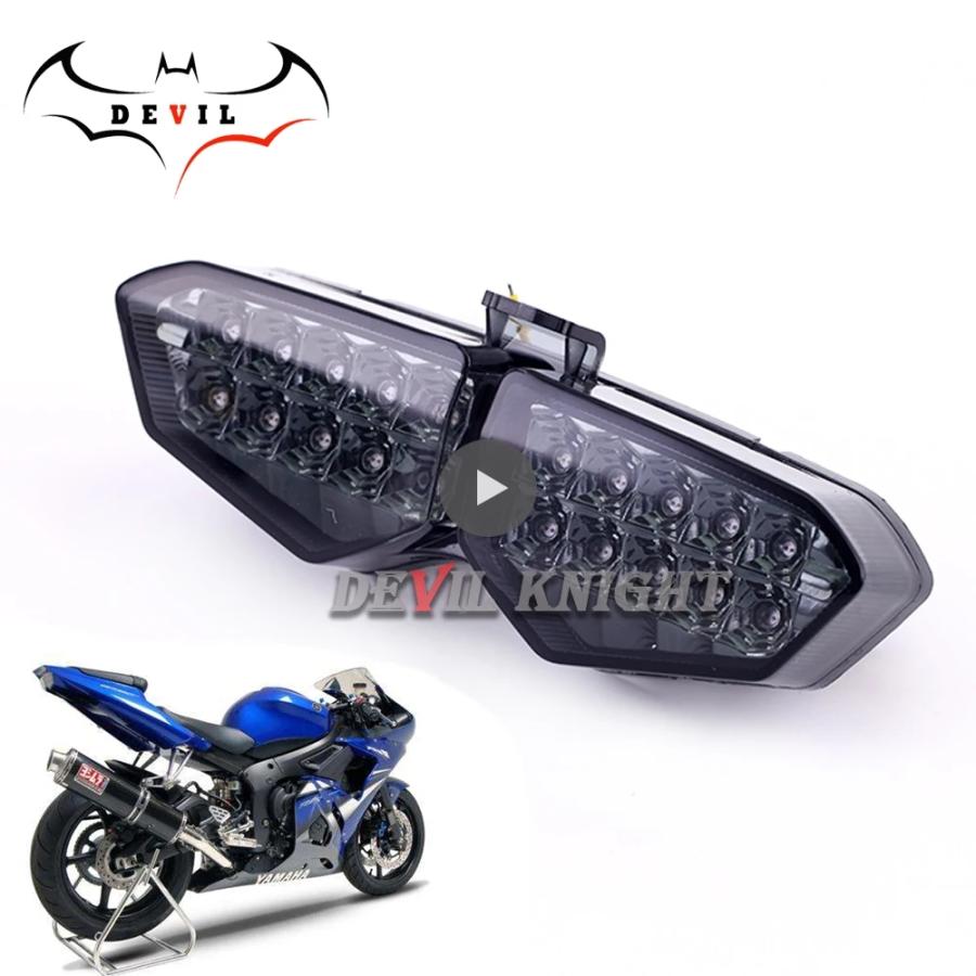ヤマハ YZF R6 2003年 2004年 2005年 リア テールライト ブレーキ ウィンカー シグナル インテグラted LED ライト ...