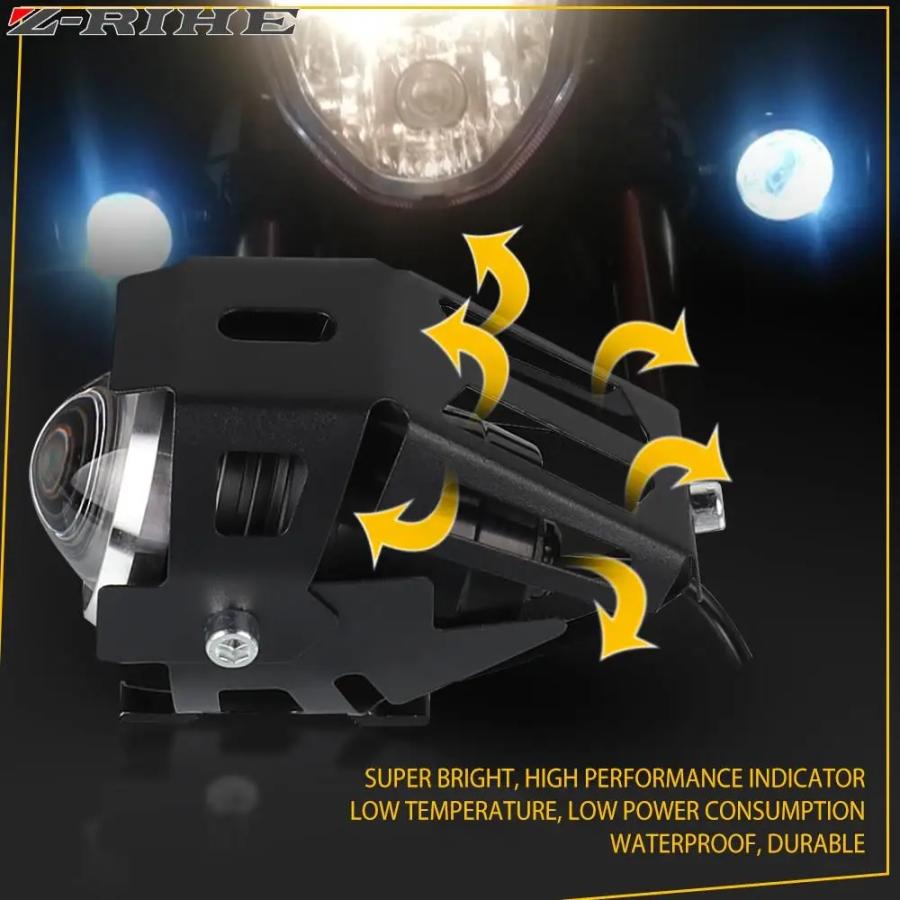 125W 12V U5 バイク ヘッドライト LED Spotライト ヘッド ランプ Spot フォグ ライト ヤマハ TRIシティ 125 ...