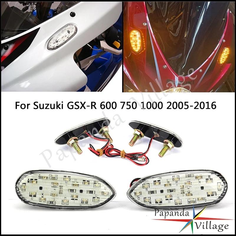 バイク ミラー Bロック-f プレート インテグラted LED ウィンカー スズキ GSX-R600 GSX-R750 GSX-R1000 ...