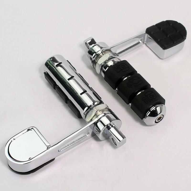 【並行輸入品】 Cherk メッキ Skull Anti-Vibe フット ペグ Male マウント Heel Rest ハーレー ダビット ...