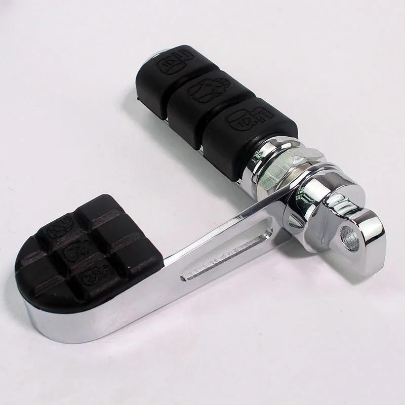 Cherk メッキ Skull Anti-Vibe フット ペグ Male マウント Heel Rest ハーレー ダビットソン ダイナ ...