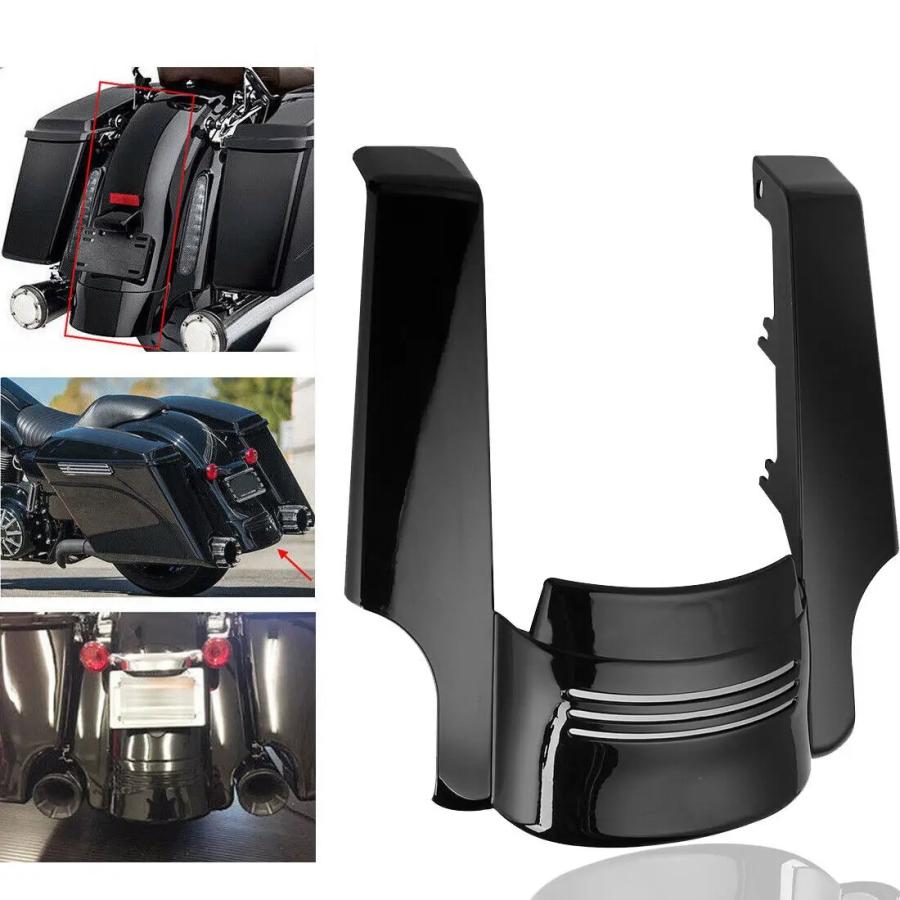 Motorcycle Bright Black Stretched Rear Fender Extension For 2014-2022 ...