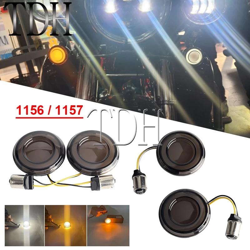 バイク ウィンカー シグナル Flhing LED 1156 1157 Conバージョン インジケータ―s ライト ハーレー ストリート ロードグライド FLHT FLTRK FXSB ...