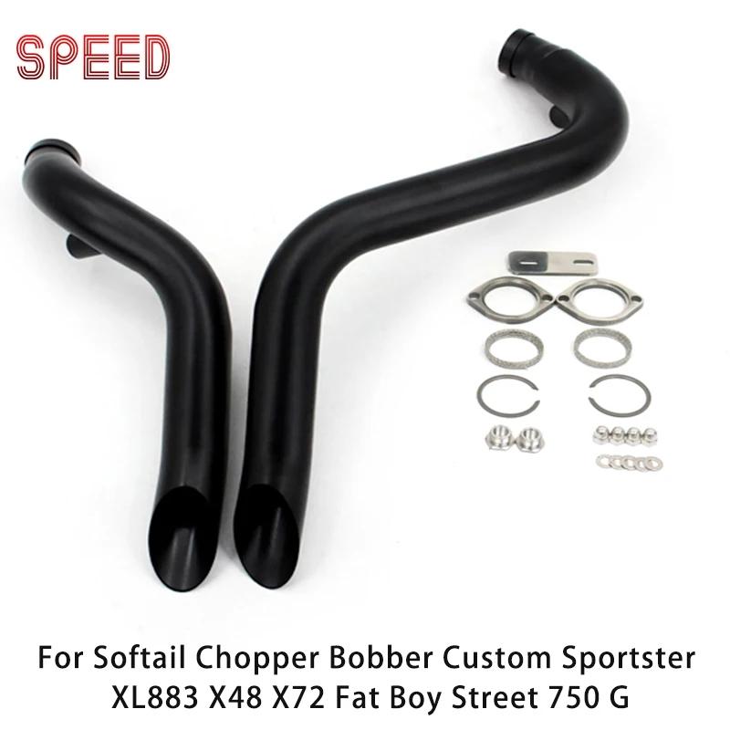 ソフトail チョッパー ボバー カスタム スポーツスター XL883 X48 X72 ファットボーイ ストリート 750 G エキゾースト マフラー アルミ 金属 バイク : ラマイストア ...