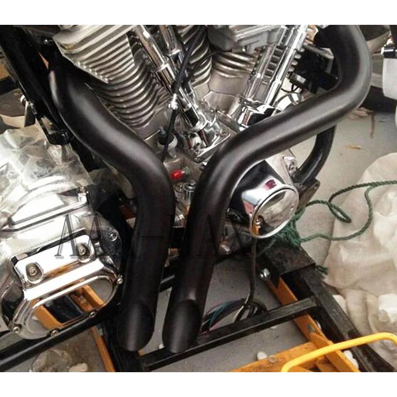 ソフトail チョッパー ボバー カスタム スポーツスター XL883 X48 X72 ファットボーイ ストリート 750 G エキゾースト マフラー アルミ 金属 バイク : ラマイストア ...