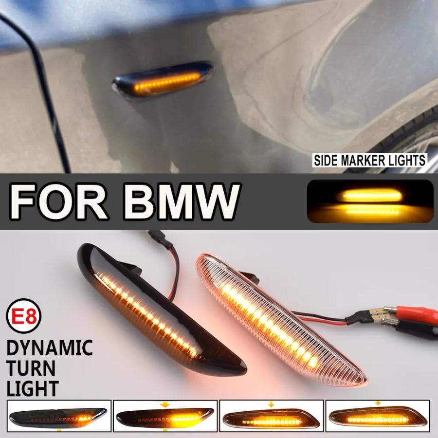 【並行輸入品】 シーケンシャル LED ウィンカー サイド マーカー BMW E60 E61 E90 E91 E87 E81 E83 E84 E88 E92 E93 E82 E46 1 3 5 ...