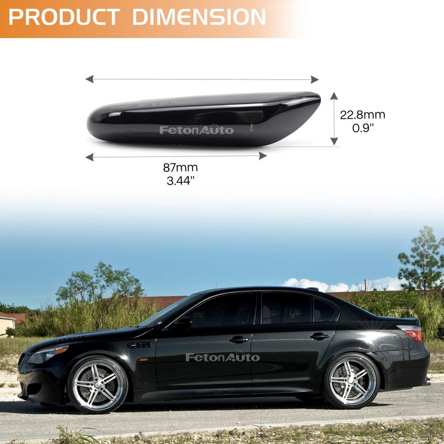 For BMW E60 E61 E87 E90 E91 E92 E93 E81 E82 E88 E46 X3 E83 X1 E84 LED Flashing Dynamic Turn ...