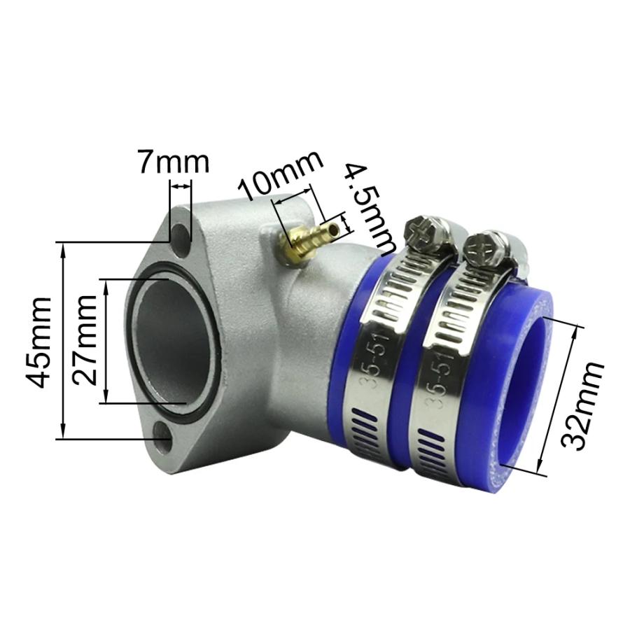 Racing Carburetor Air Intake Manifold Boot for GY6 125cc 150cc 250cc 4 ...