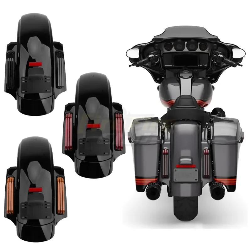 モーターcycle リア フェンダー LED CVO スタイル テールライト ハーレー ツーリング ロードキング FLTRX FLHX FLHTCU ウルトラ リミテッド 14-Up : ラマ ...