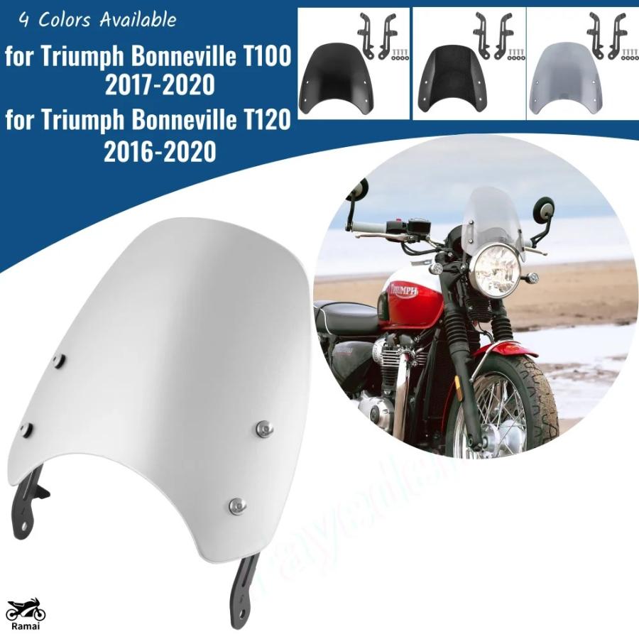 2017 2018 2019 T100 Headlight Fairing Windshield For Triumph Bonneville ...