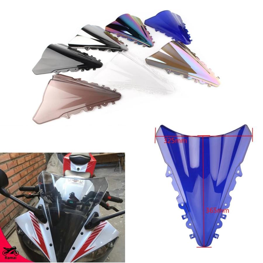 Motorcycle screen Double Bubble Windshield Deflector Protector ...