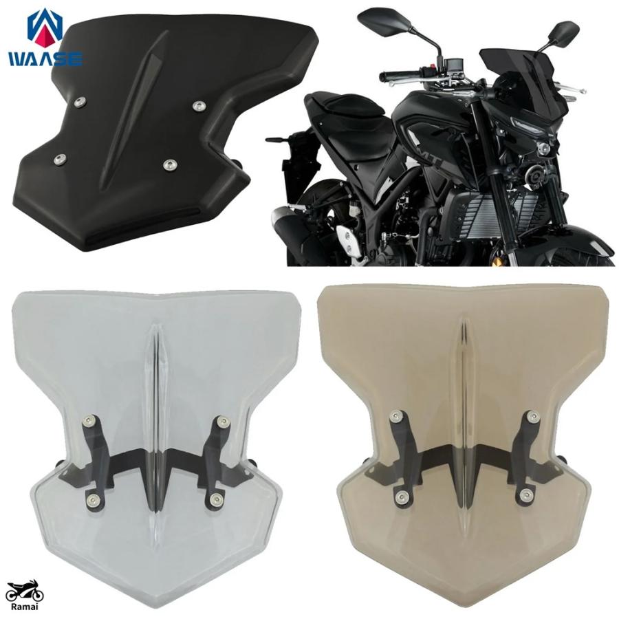 WAASE Front Windscreen Windshield Fly Screen Shield with Bracket For ...