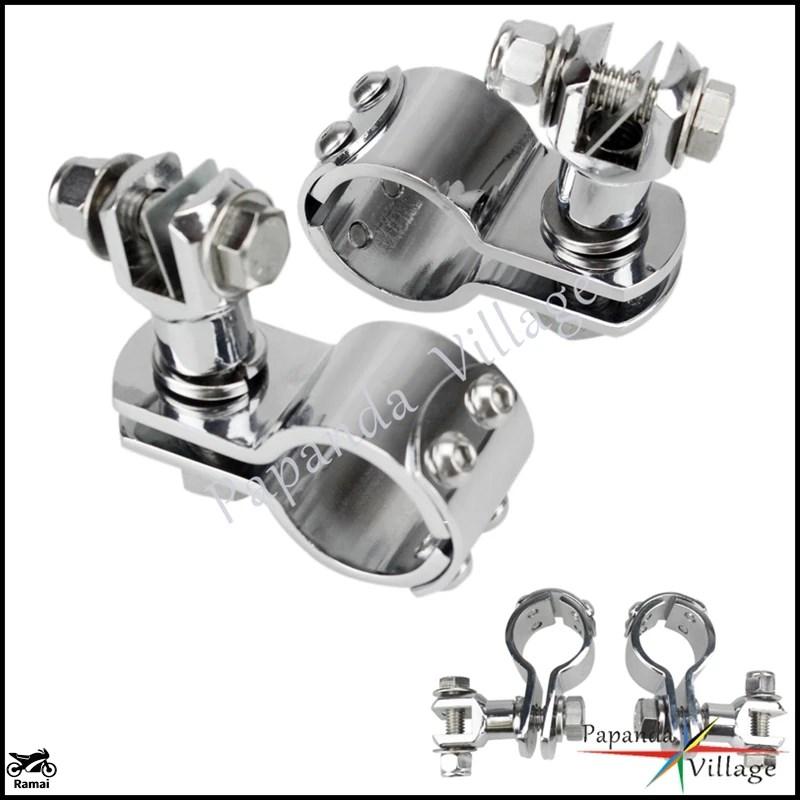 Motorcycles Male Mount-Style Chrome 1 1/4" Foot Peg Adapter Engine ...