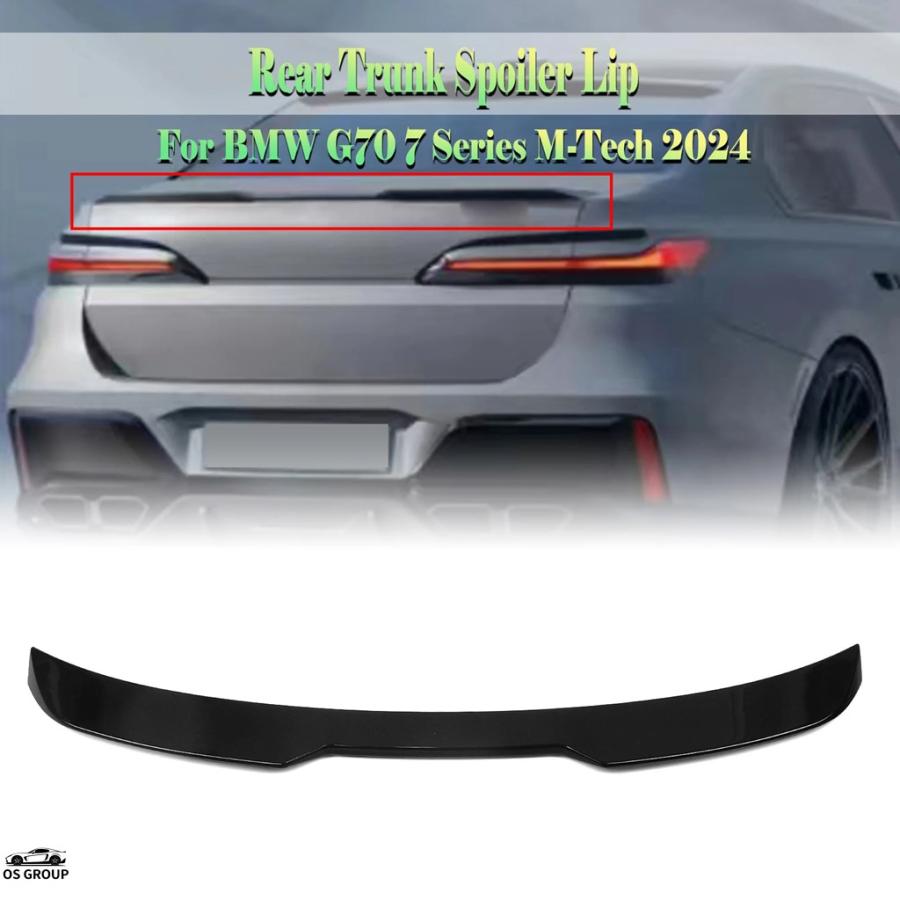 【並行輸入品】 リア トランク スポイラー ウィング BMW 7 シリーズ G70 M Tech 2024 つやあり ブラック テール テールゲート スプリッター リップ カスタム パ ...