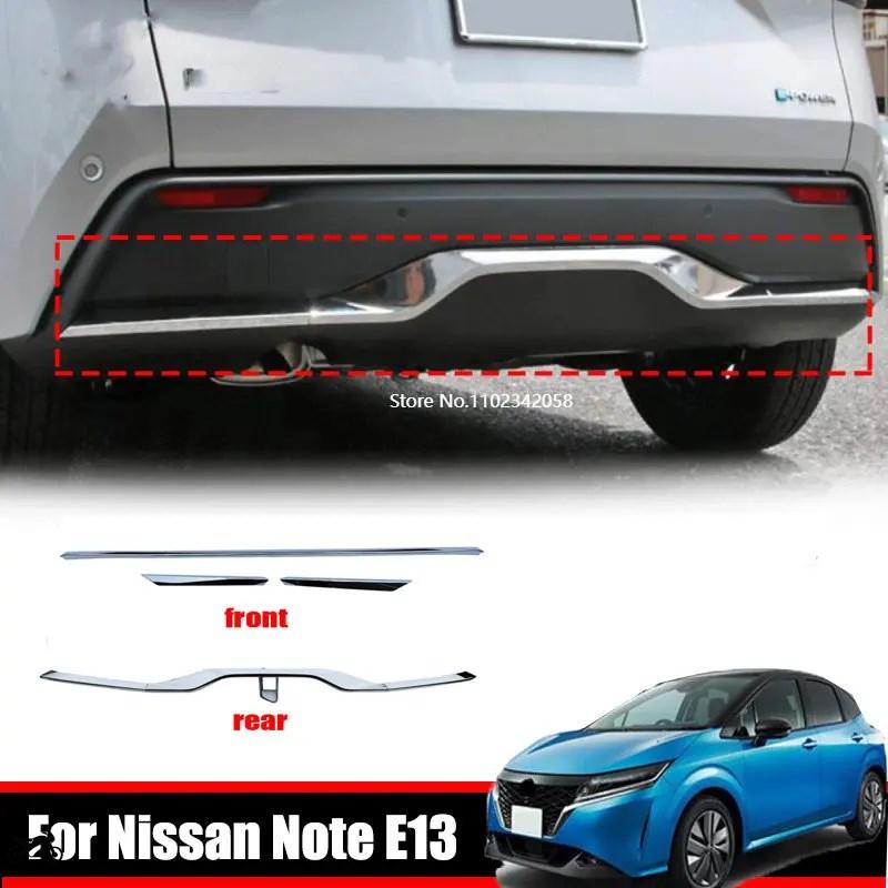 For Nissan Note E13 2020 2021 2022 ABS Chrome front rear Bumper TrimExterior car head Bottom ...