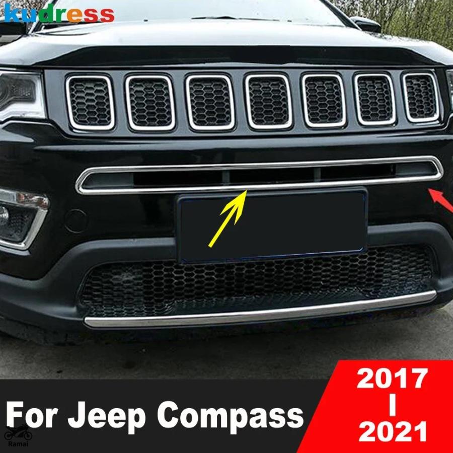 Front Center Grille Grills Cover Trim For Jeep Compass 2017-2020 2021 ...