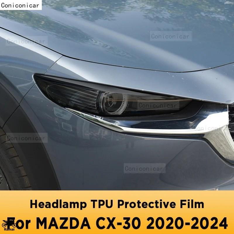 マツダ CX-30 2020年-2024 CX30 ヘッドライト ブラック 保護 フィルム Cocer ビニール 透明 TPU ステッカー s : ラマイストア - 通販 - Yahoo!ショッピング