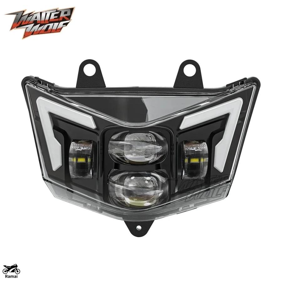 ダート バイク モトクロス E4 LED ヘッドライト アセンブリ フェアリング カワサキ D-Tラックer 125 250 150 KLX125 KLX150 KLX250 KLX300 ...