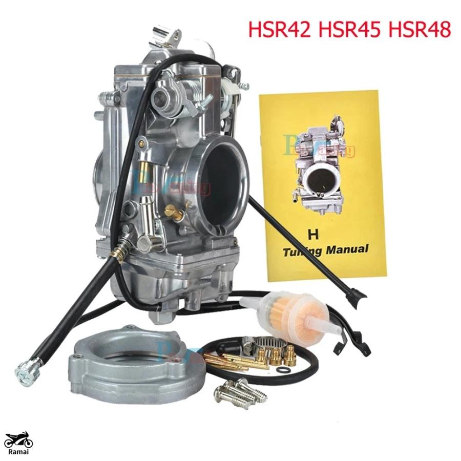 バイク キャブレター Mikuni HSR42 HSR45 HSR48 HSR 42mm 45mm 48mm ハーレー TM42 TM45 TM48 Power Jets : ラマイストア ...