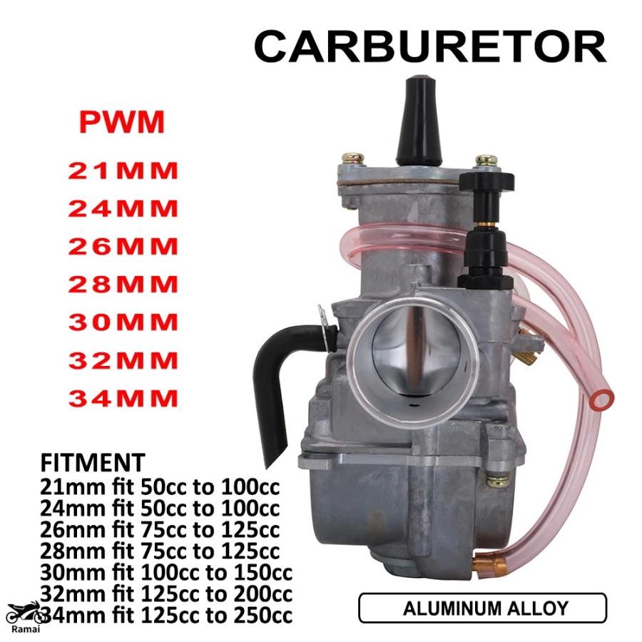 Motorcycle Universal Carburetor Carburador Cable Carb. Racing For Keihin Mikuni With Power Jet ...