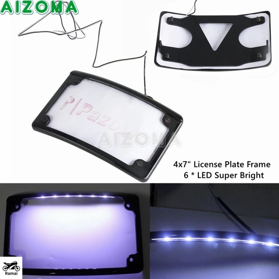 4x7" バイク テール LED ナンバー フレーム プレート ホルダー ブレーキet Relocation キット ハーレー ファットボブ FXFB 114 FXFBS 2018年-24 ...