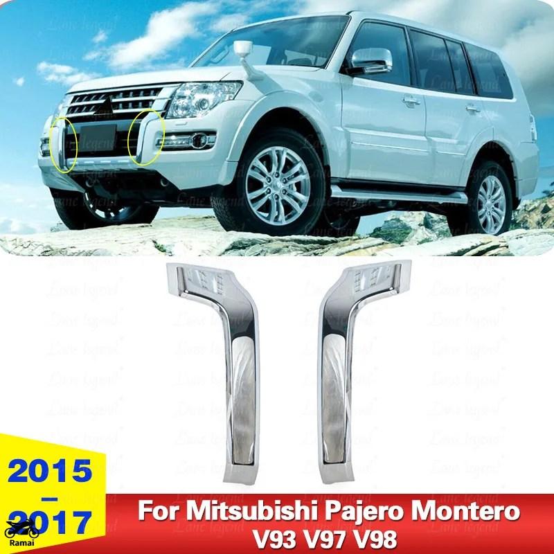 フロント バンパー メッキ カバー ミツビシ パジェロ モンテロ V93 V97 V98 2015年 2016年 2017年 : ラマイストア - 通販 - Yahoo!ショッピング